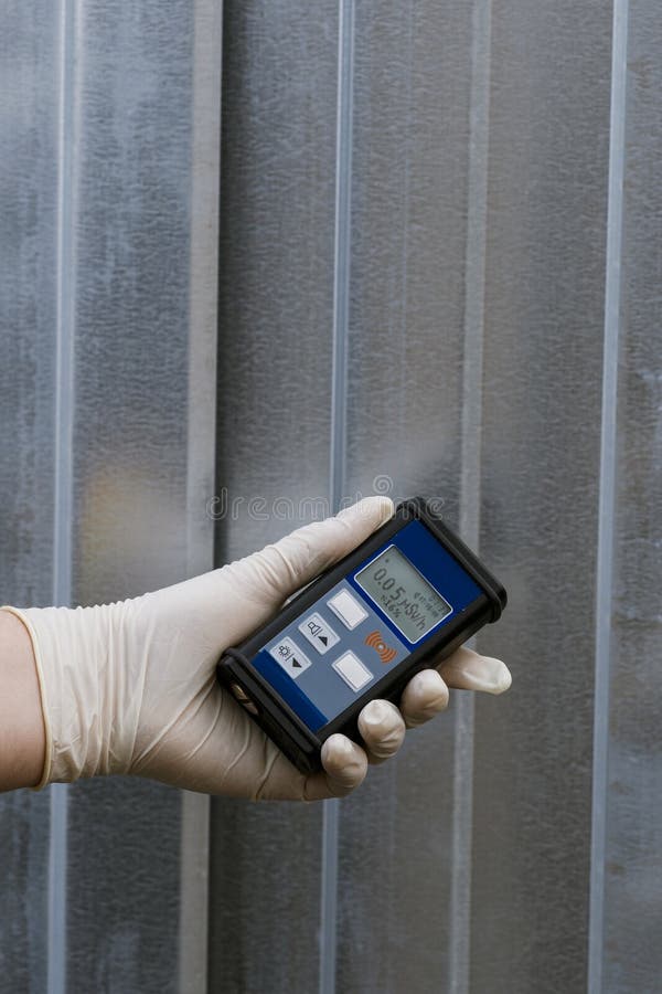 Measurements of radiation. stock photo. Image of background - 115596756