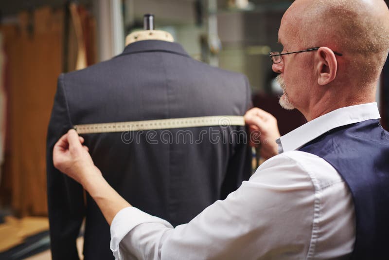 Measuring back stock photo. Image of people, adult, tailor - 66397662