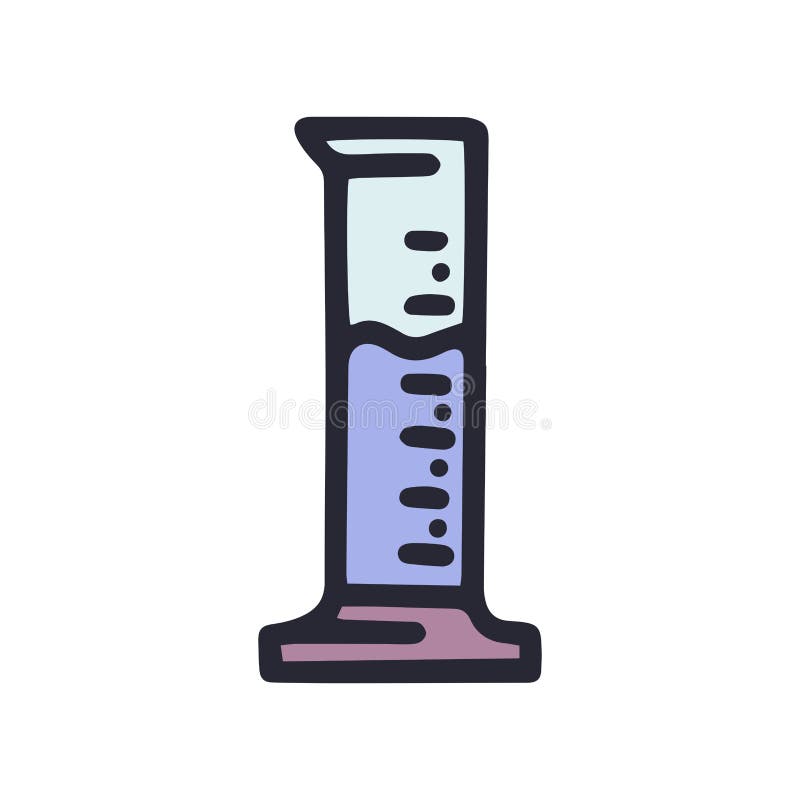 Measuring Beaker Color Vector Doodle Simple Icon Stock Vector ...