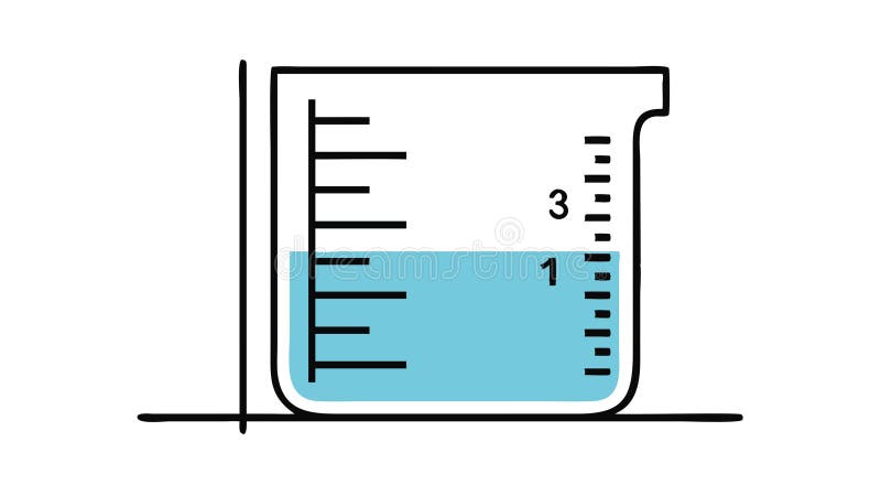 Measuring Beaker or Graduated Cylinder, Laboratory Tool, Vector Design ...