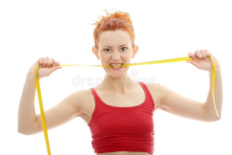 Measuring body stock image. Image of figure, fitness - 14813509