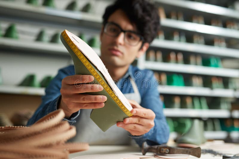 Measuring boot length stock photo. Image of production - 102729104