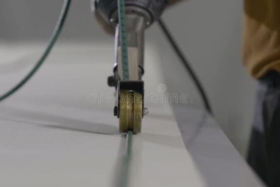 Measuring Cable on Roller, Measuring the Workpiece Web Stock Photo ...