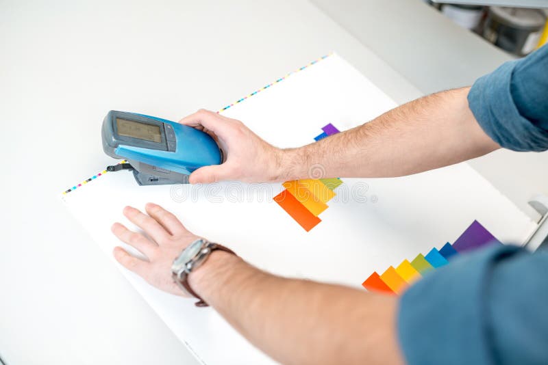 Measuring Color with Spectrometer Tool Stock Image - Image of chart ...