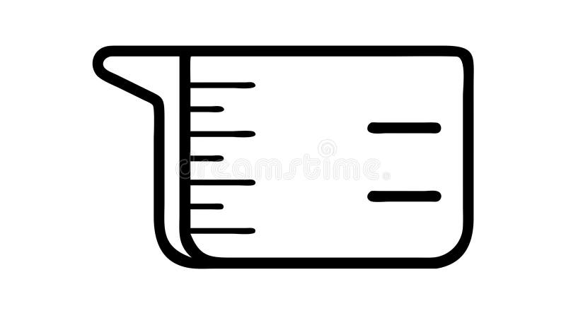 Measuring Cup Beaker Graduated Container Icon, Vector Design Generative ...