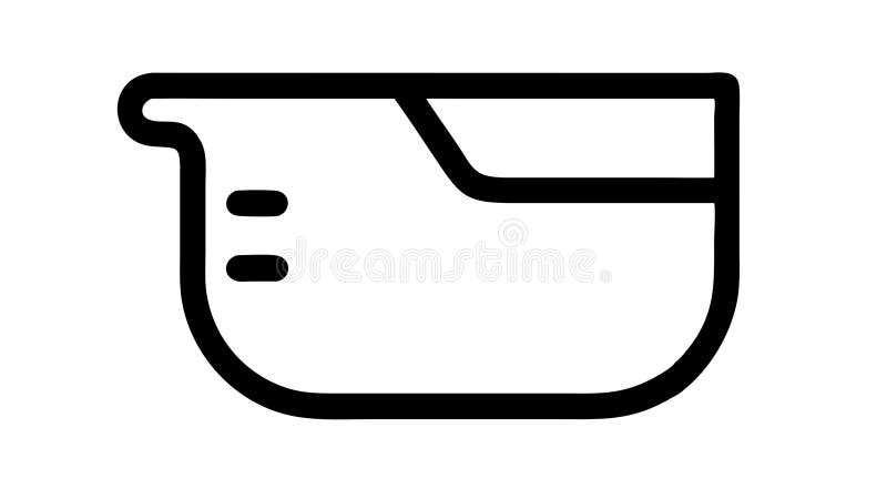 Measuring Cup Beaker Outline Icon Kitchen Lab Tool, Vector Design ...