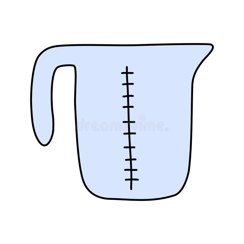 Measuring Cup, Cooking or Baking Kitchen Design Element, Vector Stock ...