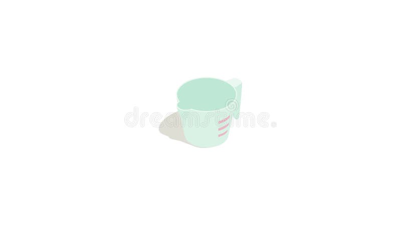 Measuring Cup Icon Animation Stock Video - Video of kitchenware ...