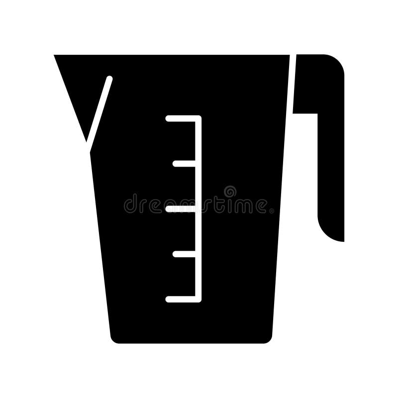 Measuring Cup Icon. Kitchen Measuring Cup Isolated on White Background ...