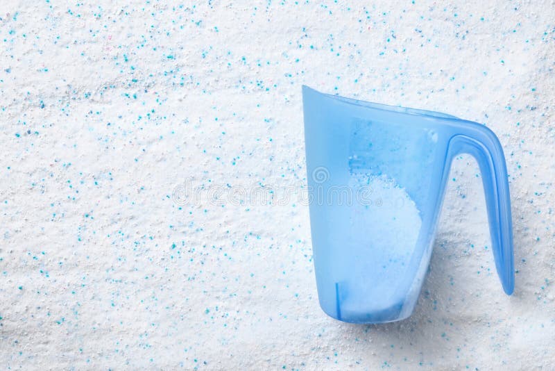 Measuring Cup with Laundry Detergent, Top View Stock Photo - Image of ...