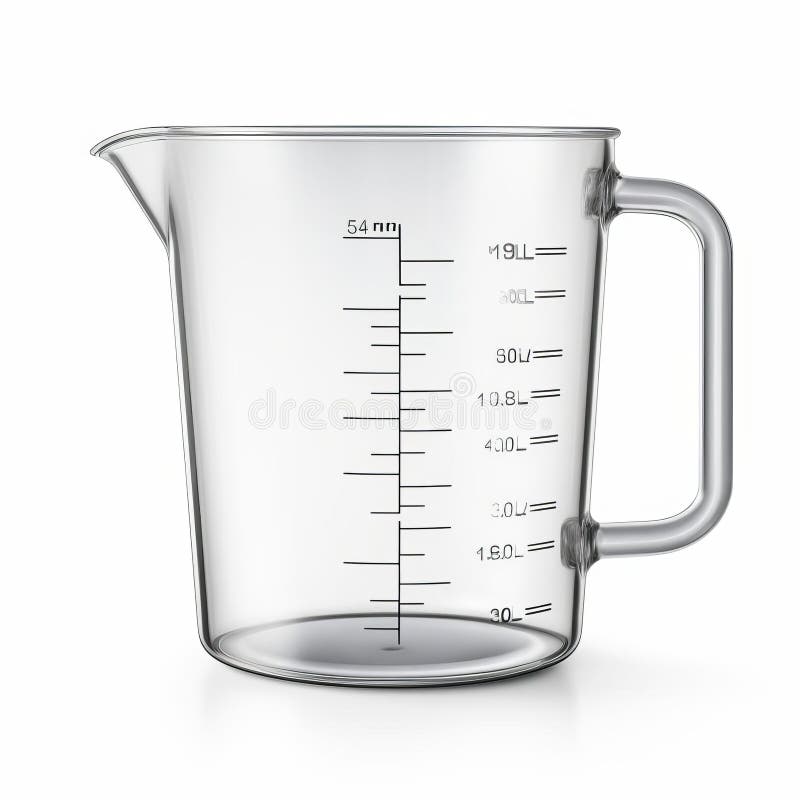 Modern Minimalist Clear Plastic Measuring Cup with Handle Stock ...