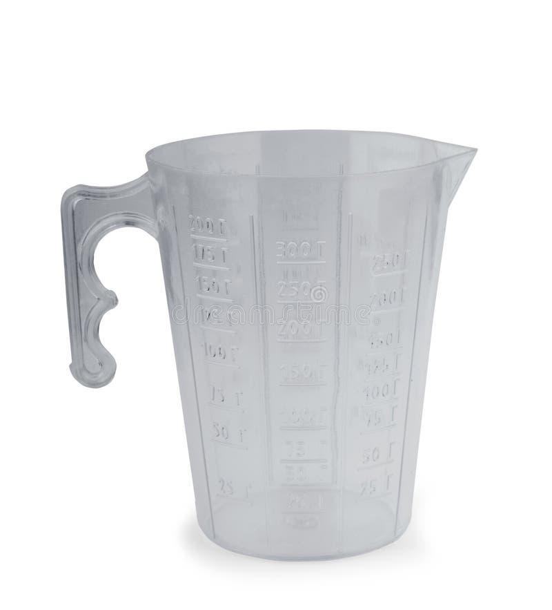Measuring Cup with Water Isolated on White Stock Image - Image of ...