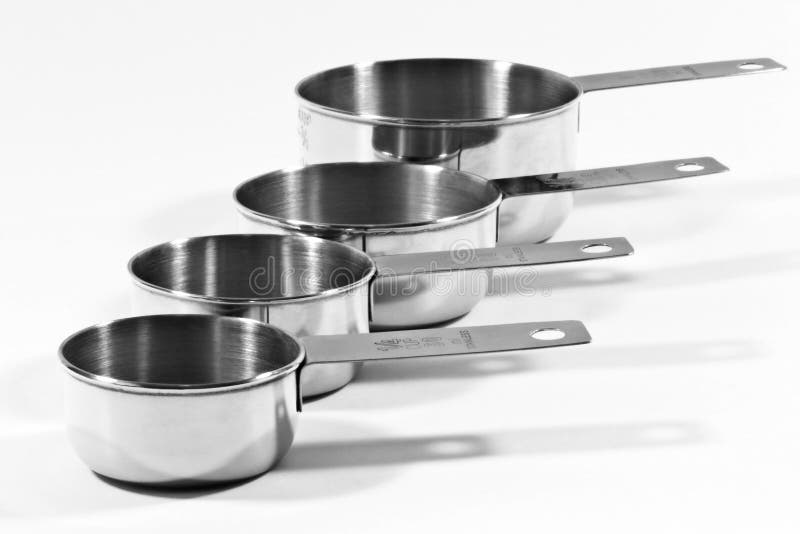 Measuring cups stock photo. Image of steel, kitchen, round - 18450108