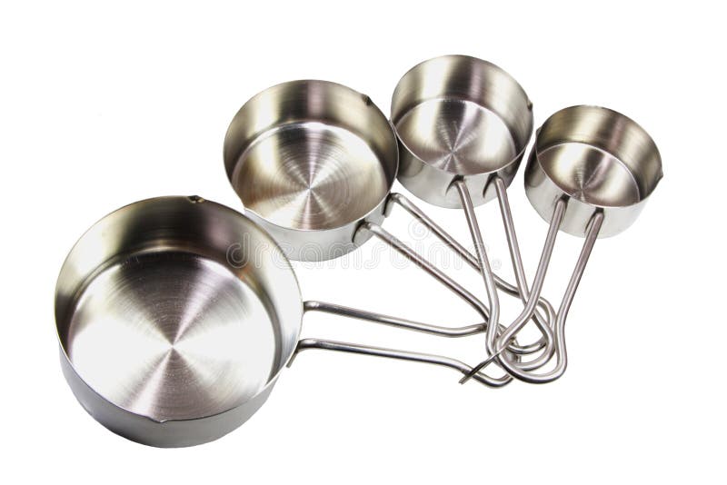 Measuring cups stock photo. Image of steel, kitchen, round - 18450108