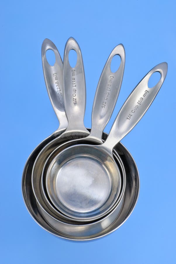 Measuring cups stock photo. Image of steel, kitchen, tint - 18450104