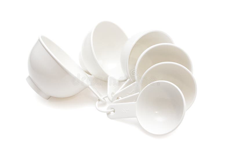 Measuring cups on white stock photo. Image of cups, white - 27824564