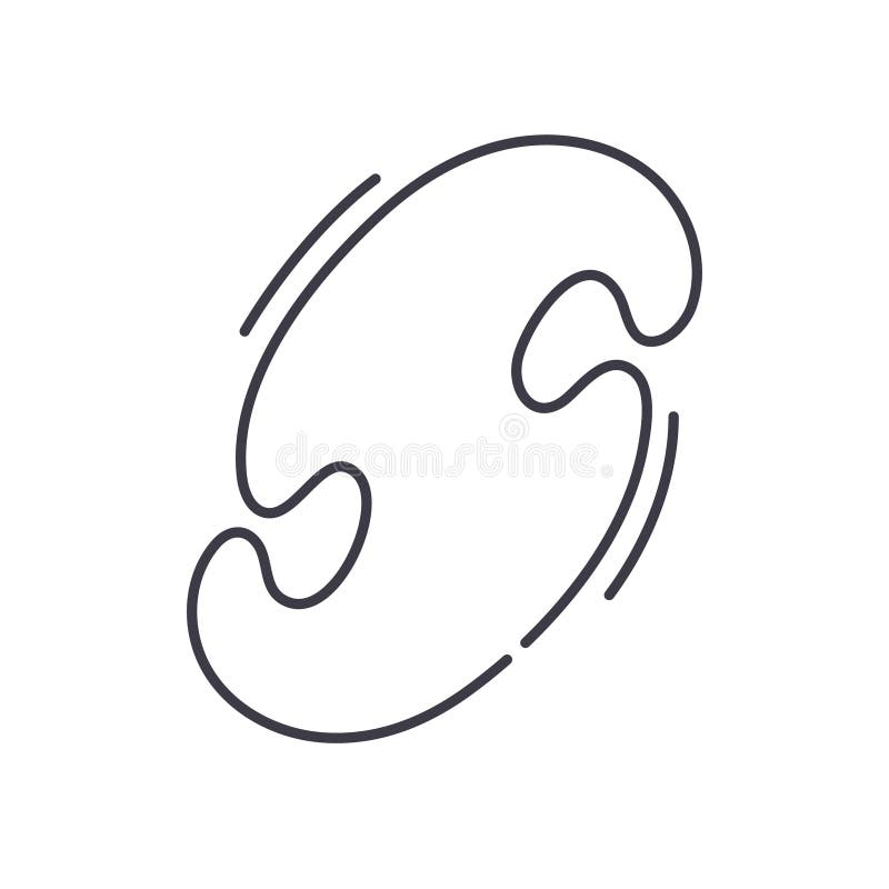 Measuring Curve Ruler Icon, Linear Isolated Illustration, Thin Line ...