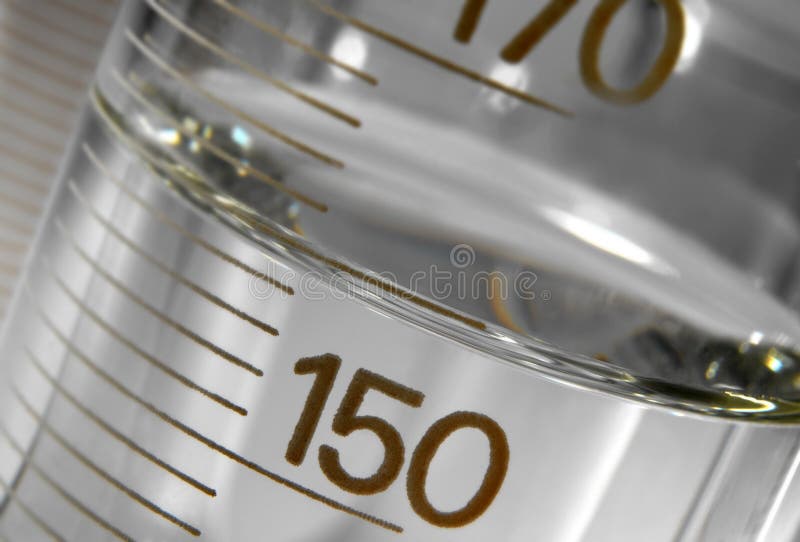 Measuring Cylinder and Surface Meniscus Stock Image - Image of research ...