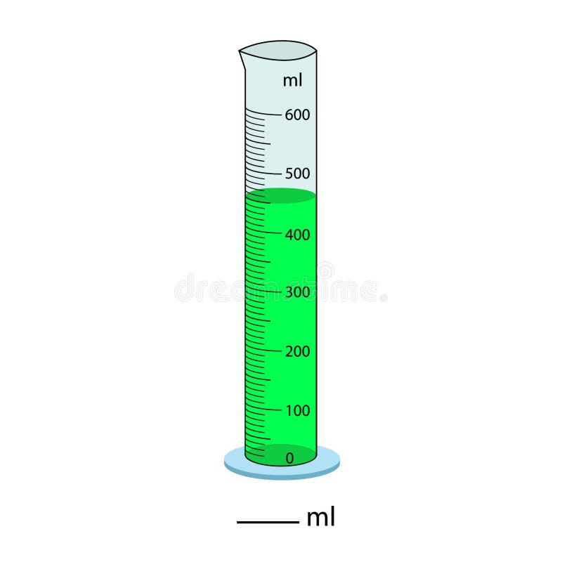Measuring Cylinder. Vector Illustration. Cylinder Graduated Tube Vector ...