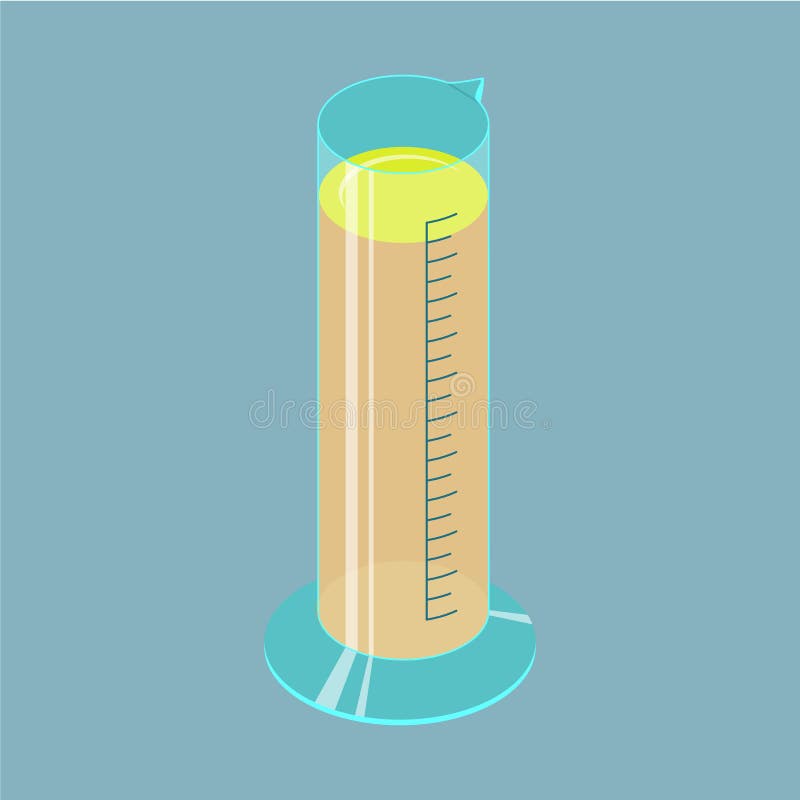 Measuring Cylinder Vector Isometric Icon Stock Vector - Illustration of ...