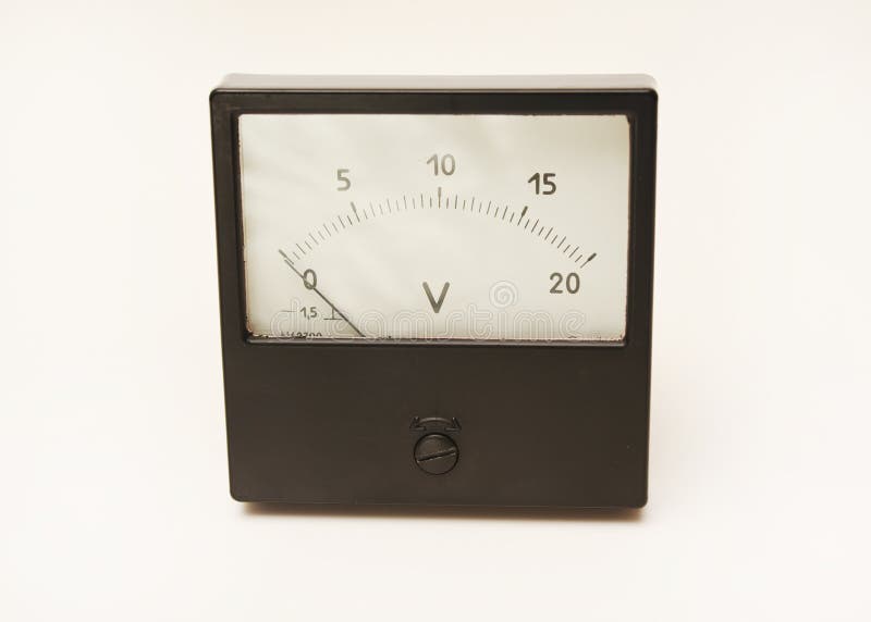 Measuring Device. an Old Voltmeter Stock Photo - Image of aged ...