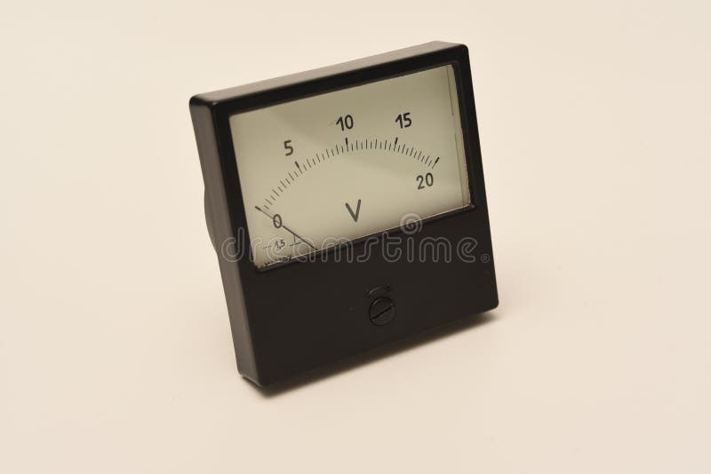 Measuring Device. an Old Voltmeter Stock Photo - Image of direct, dial ...