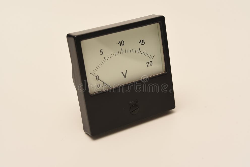 Measuring Device. an Old Voltmeter Stock Photo - Image of direct, dial ...