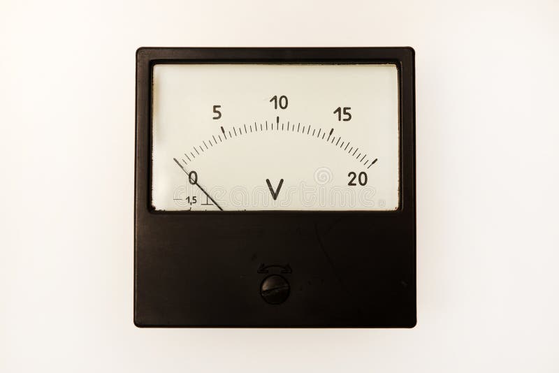 Measuring Device. an Old Voltmeter Stock Photo - Image of vintage ...