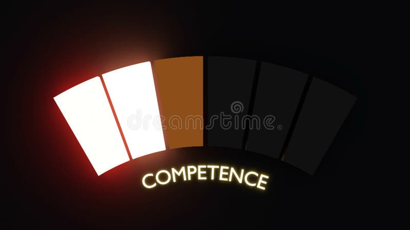 Competence Level Scale with Arrow. 3D Render Stock Video - Video of ...