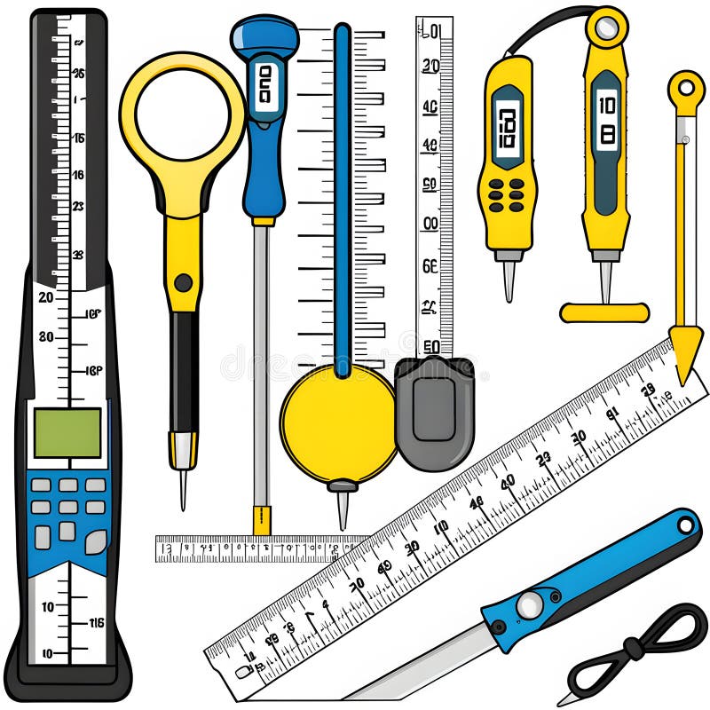 Measuring Devices, AI-generatet Stock Illustration - Illustration of ...