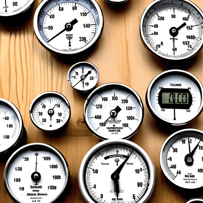 Measuring Devices, AI-generatet Stock Illustration - Illustration of ...