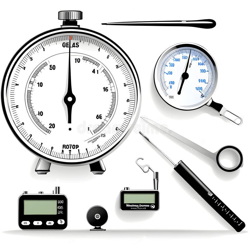 Measuring Devices, AI-generatet Stock Illustration - Illustration of ...