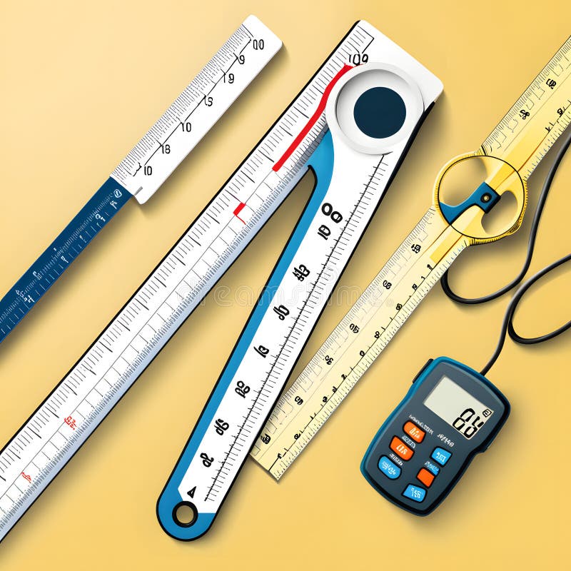 Measuring Devices, AI-generatet Stock Illustration - Illustration of ...