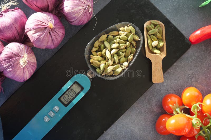Measuring Different Spices Accurately by Using Fresh Vegetables on a ...