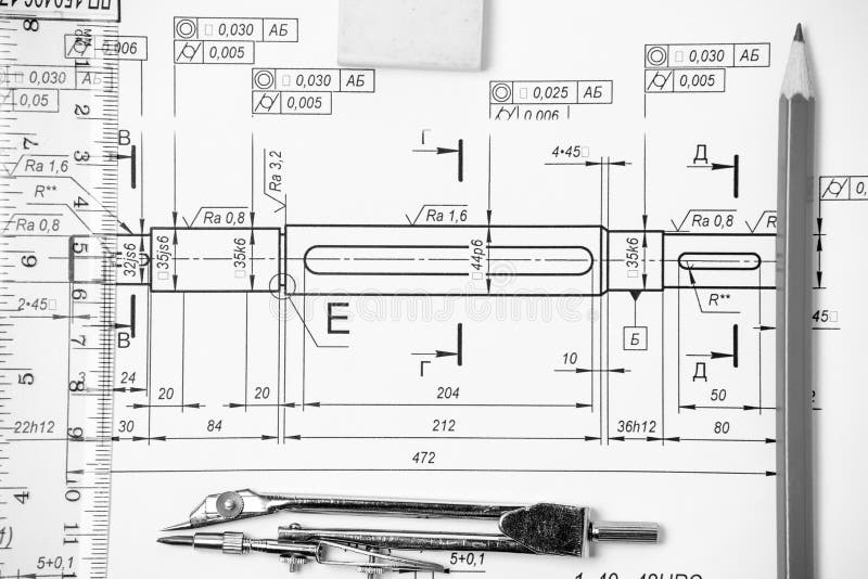 Measuring and Drawing Instruments in the Drawings Stock Illustration ...