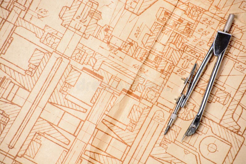 Measuring and Drawing Instruments in the Drawings Stock Photo - Image ...