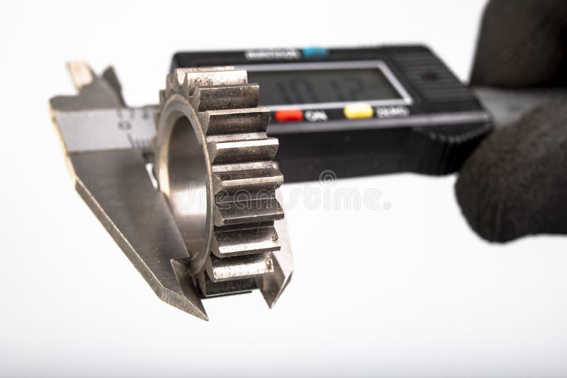 Measuring Gears With A Caliper In Production, High-precision Machining ...