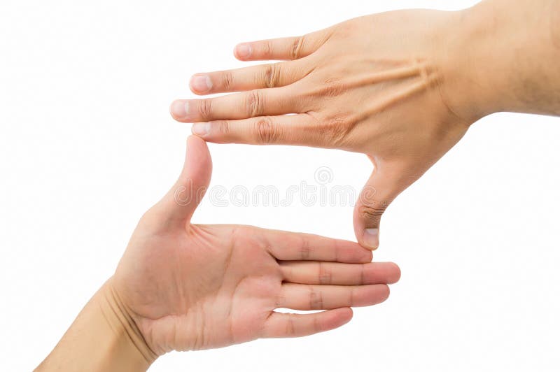 Two Hands Gesturing the Rectangle Stock Photo - Image of finger, idea ...