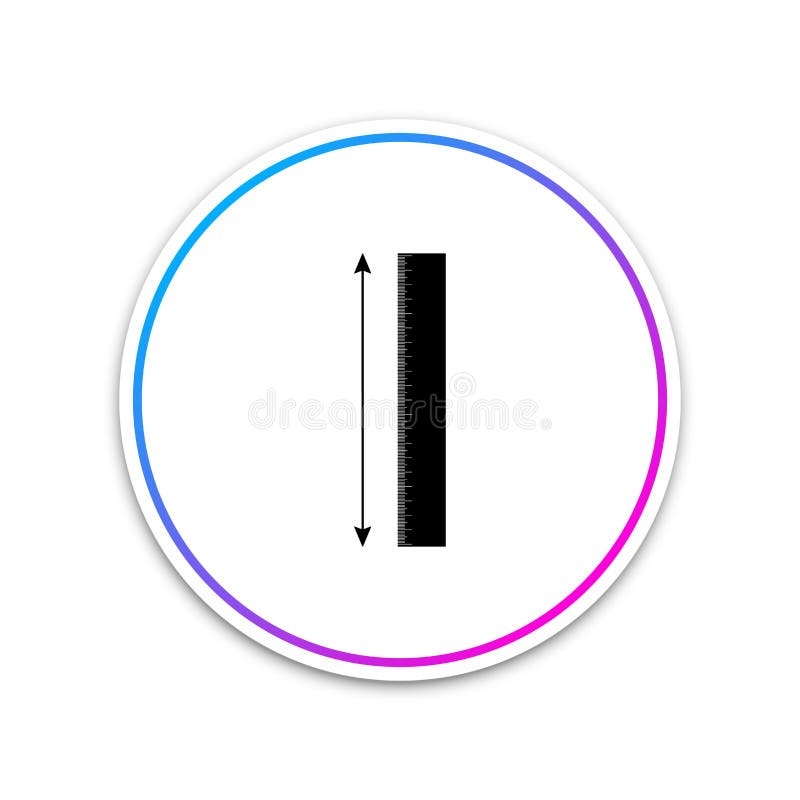 The Measuring Height and Length Icon Isolated on White Background ...