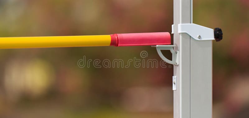 Measuring the High Jump Athletics with Nice Background Stock Image ...