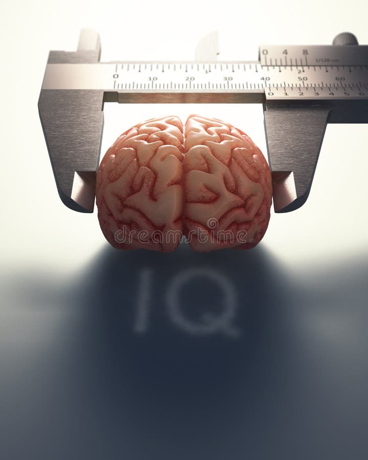 Measuring the Human Intelligence Stock Illustration - Illustration of ...