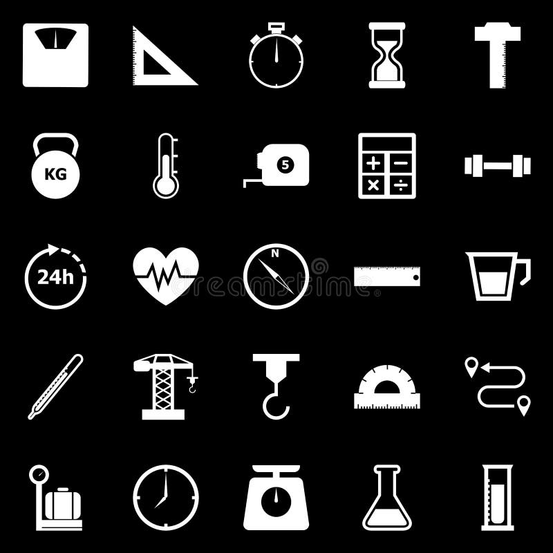 Measuring Icons Set.vectorillustration. Stock Vector - Illustration of ...