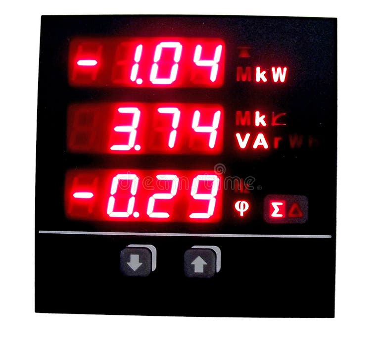 Measuring Instrument with Red Lcd Display Stock Image - Image of ...