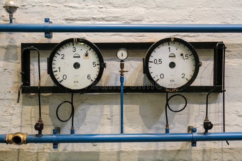 Measuring Instrument with a Round Dial Stock Photo - Image of brass ...