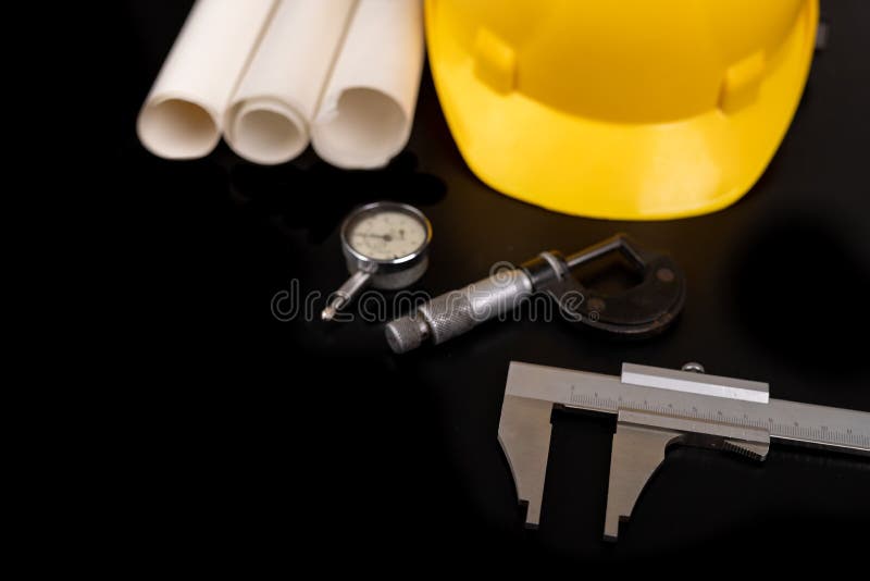 Measuring Instruments, Helmet and Documents. Accessories for an ...