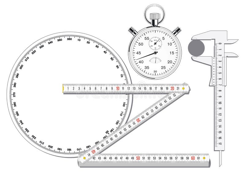 Measuring Instruments. Isolated on White Illustration Stock Vector ...