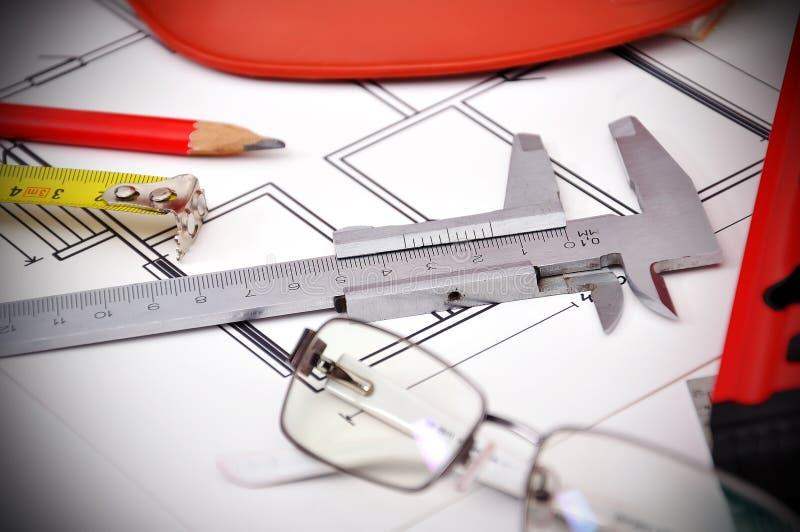 Drawing Tools 2 stock image. Image of geometry, architect - 691239