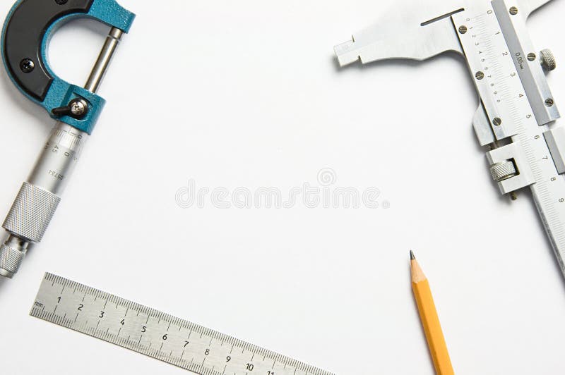 Measuring instruments stock photo. Image of blueprint - 50544684