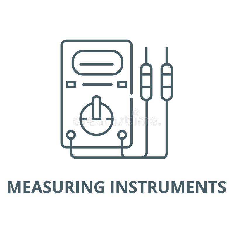 Measuring Instruments Line Icon Concept. Measuring Instruments Flat ...