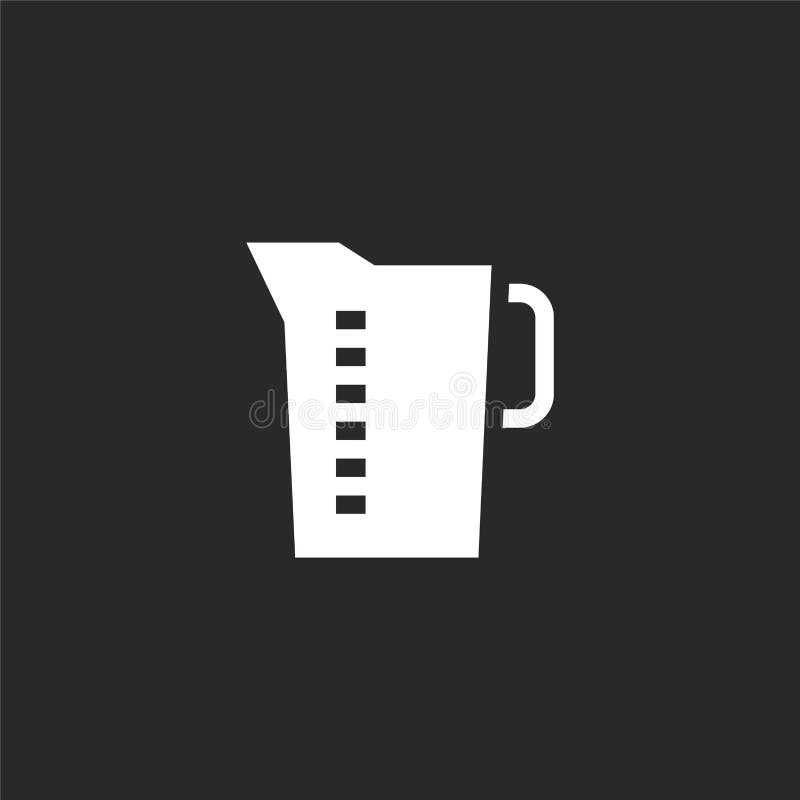 Measuring Jar Icon. Filled Measuring Jar Icon for Website Design and ...